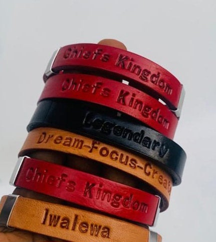 Embossed Leather Bracelets